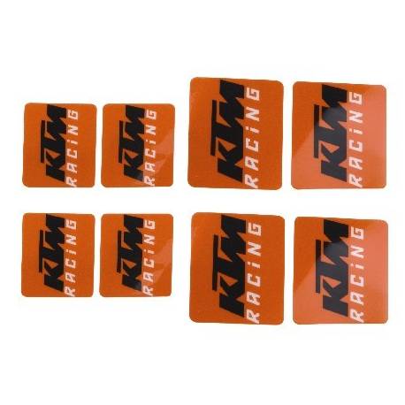AUTOCOLLANT KTM : 4 pieces 37x31 mm , 4 pieces 48x40 mm , high quality ...
